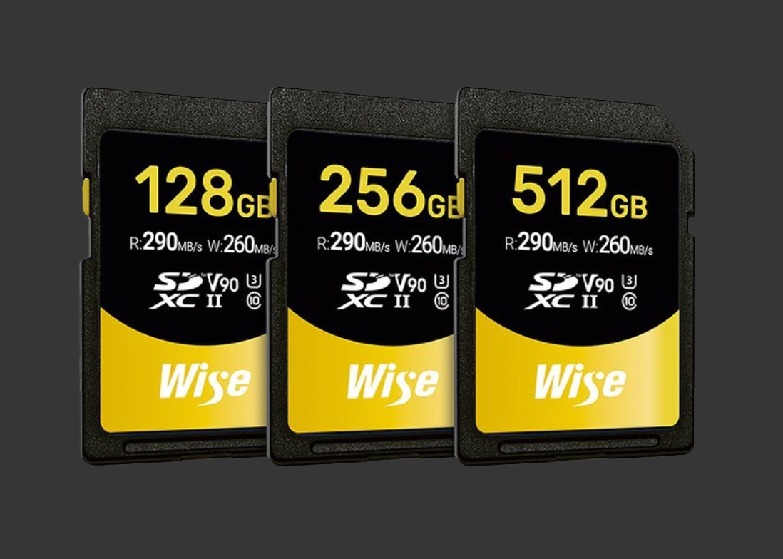 Wise Unveils the 128GB, 256GB, and 512GB V90 SDXC UHS-II Memory Cards ...