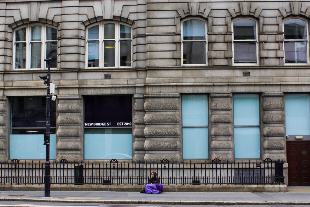 Homeless in London - Exibart Street